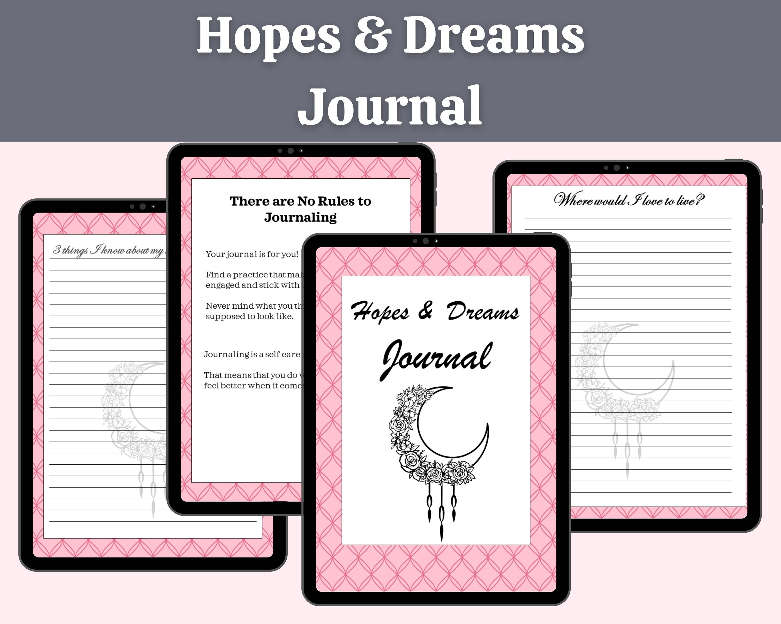 Hopes & Dreams Journal Printable - Printable Journal - Journal Prompts ...