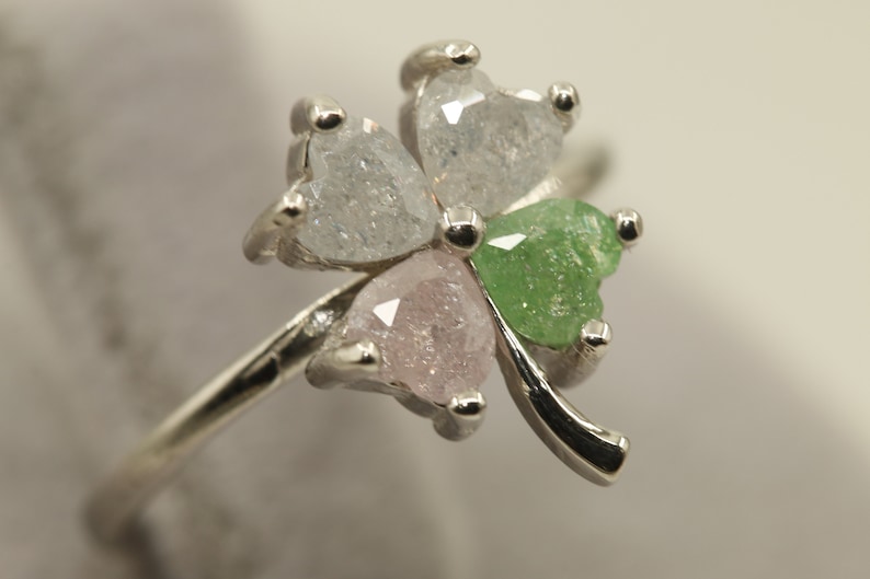 Four Leaf Clover Silver Ring - Etsy