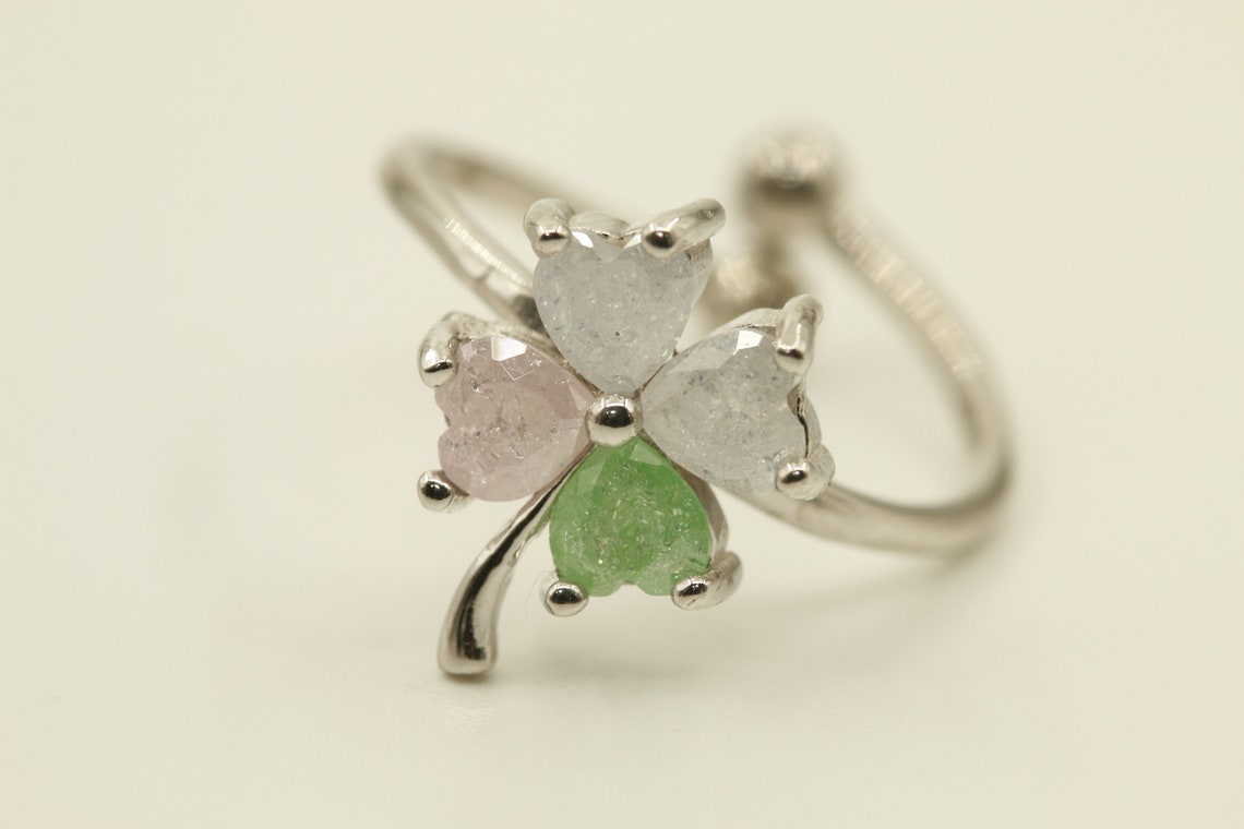 Four Leaf Clover Silver Ring | Etsy