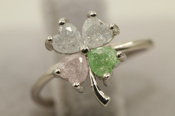 Four Leaf Clover Silver Ring - Etsy