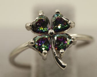 Four Leaf Clover Ring in Sterling Silver - Etsy