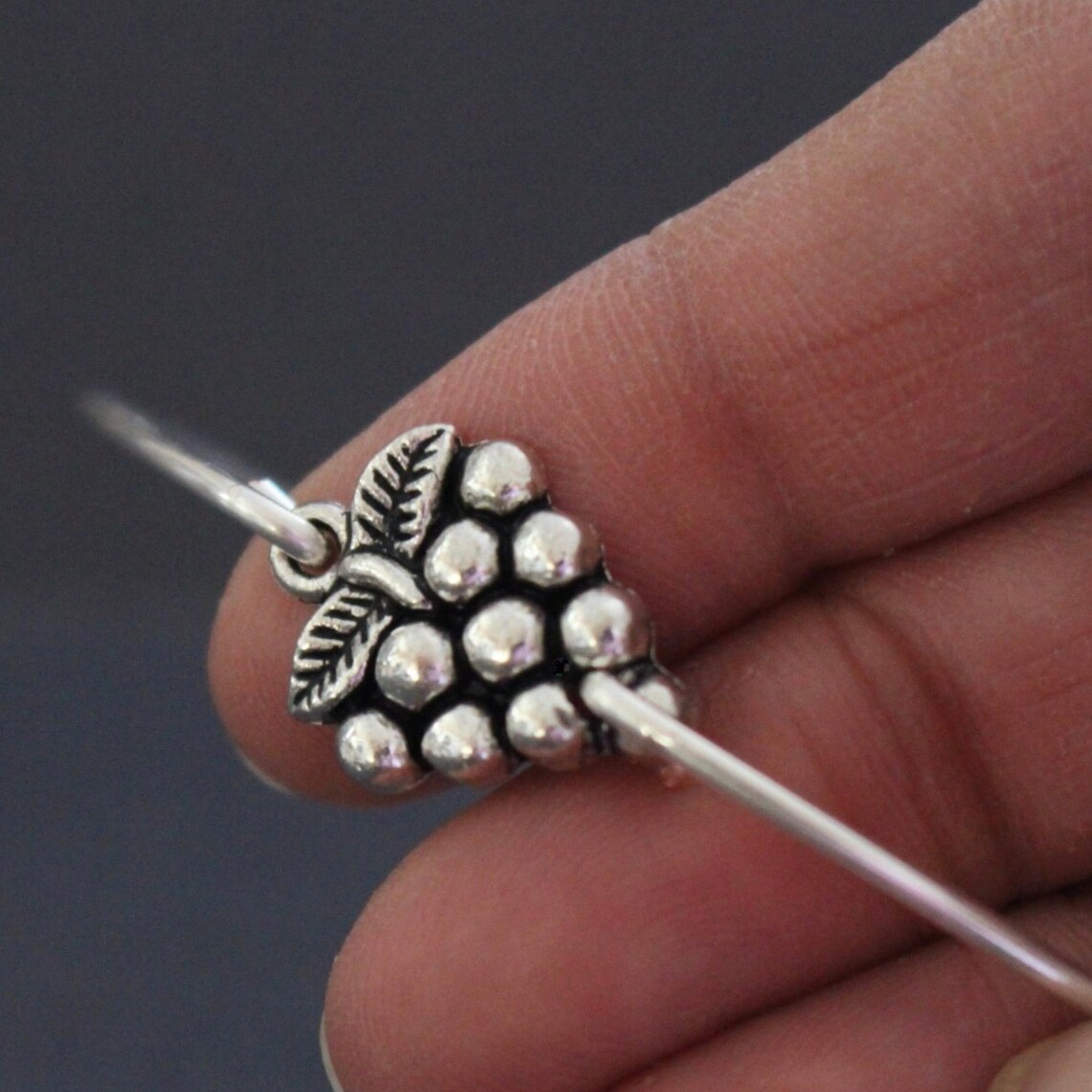 Grape Bangle Grape Bracelet Grape Charm Jewelry Wine Lover - Etsy