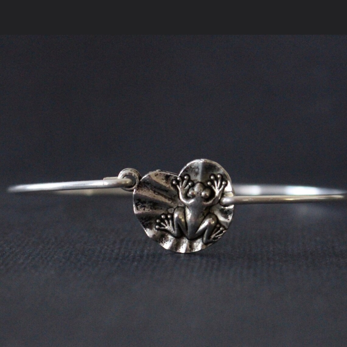 Frog on a Lily Pad Bracelet, Frog Jewelry, Gift Tree Frog Jewelry ...