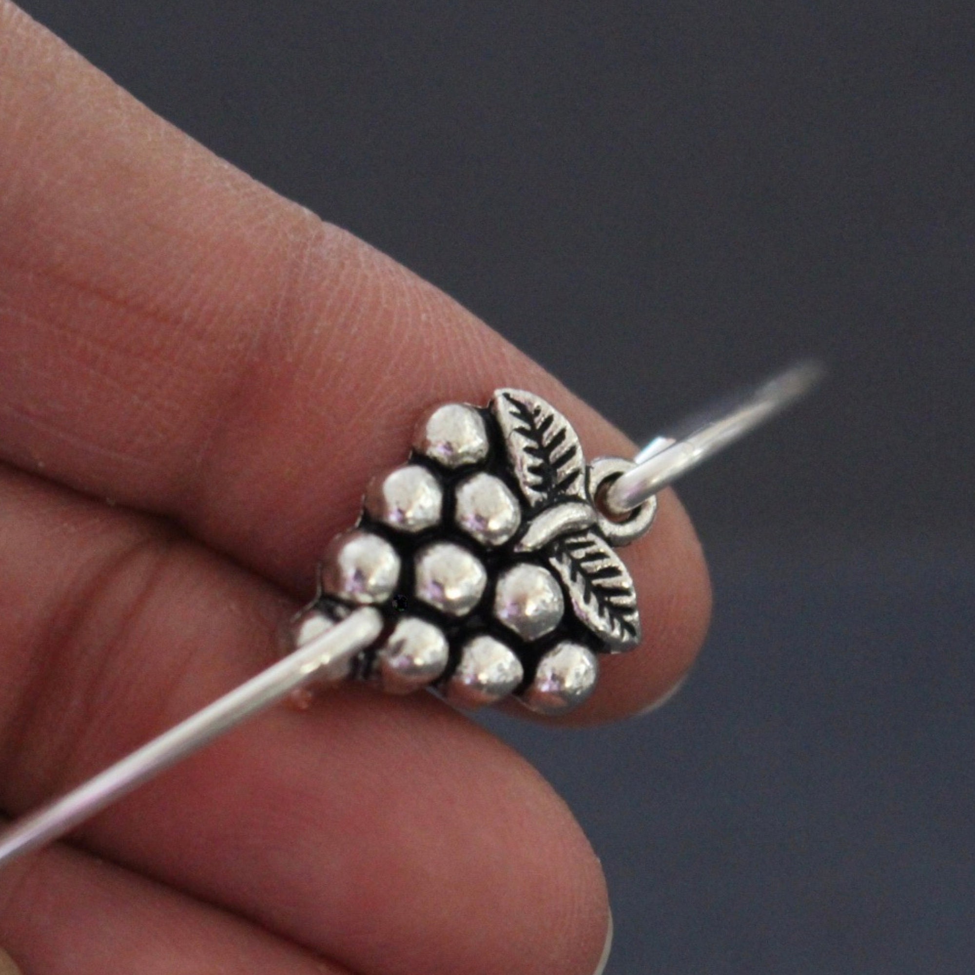 Grape Bangle, Grape Bracelet, Grape Charm Jewelry, Wine Lover Gift for ...