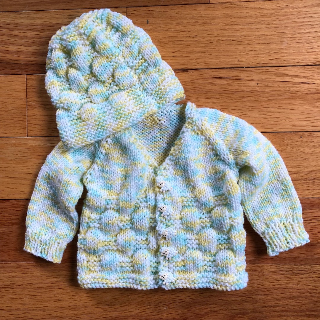 Hand Knit Baby Sweaters: 0-3 Months - Etsy
