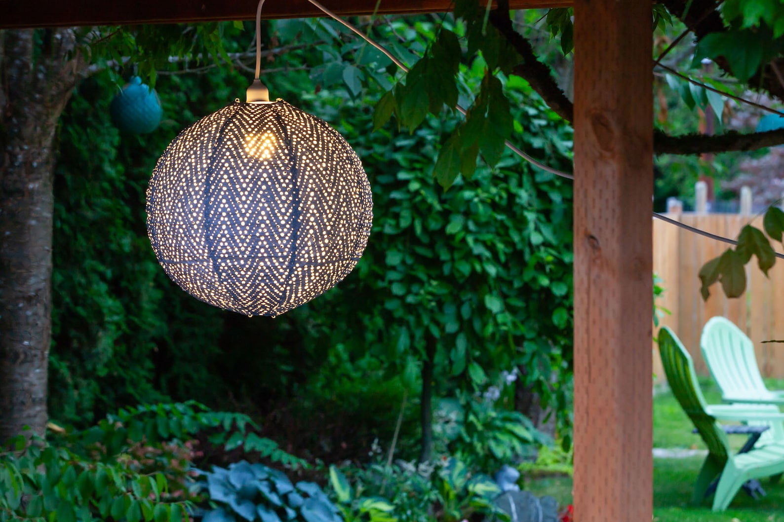 Indoor/outdoor Pendant Lamp 18" Tyvek® Fabric, Home Decor, Patio ...