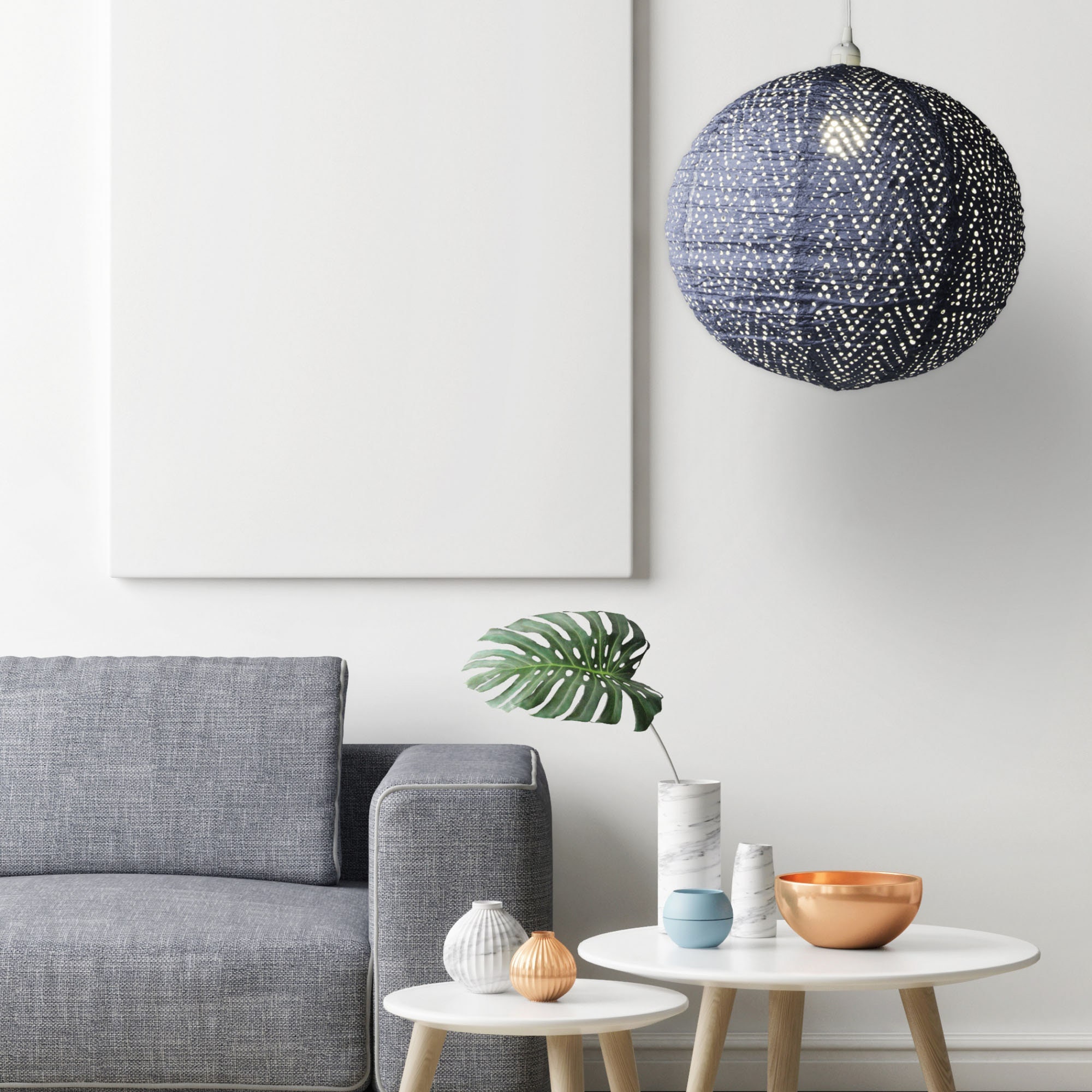 Indoor/outdoor Tyvek® Fabric Pendant Lamp 18″ - Soji Stella Nova ...