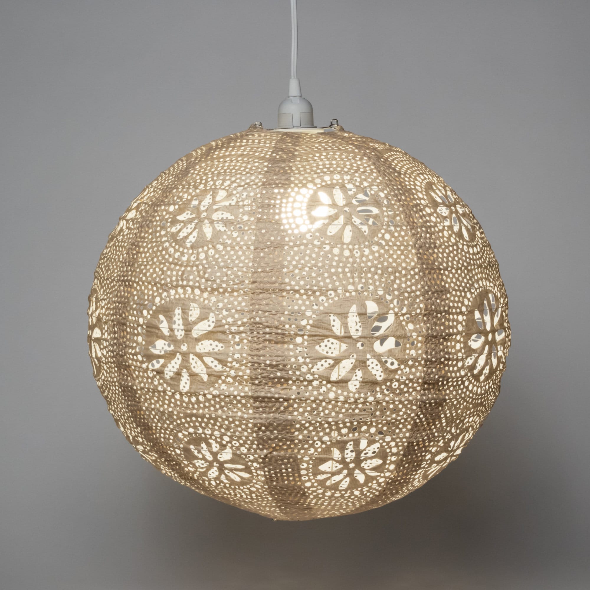 Tyvek® Fabric Pendant Lamp 18″ Indoor/outdoor - Soji Stella Nova Boho ...