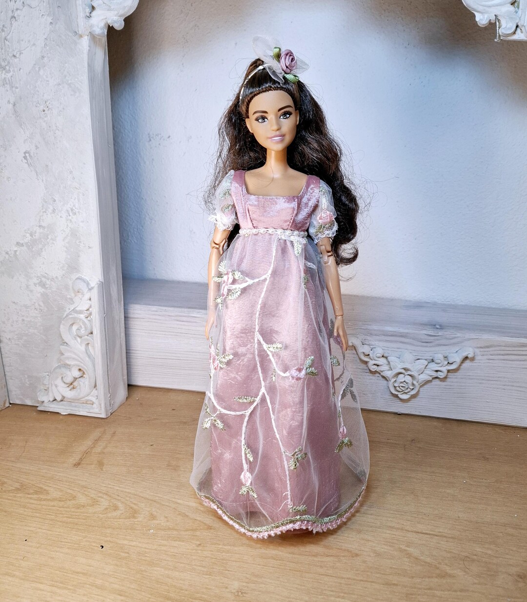 Regency Dress for Curvy and Original Barbie With Elegant Hair ...