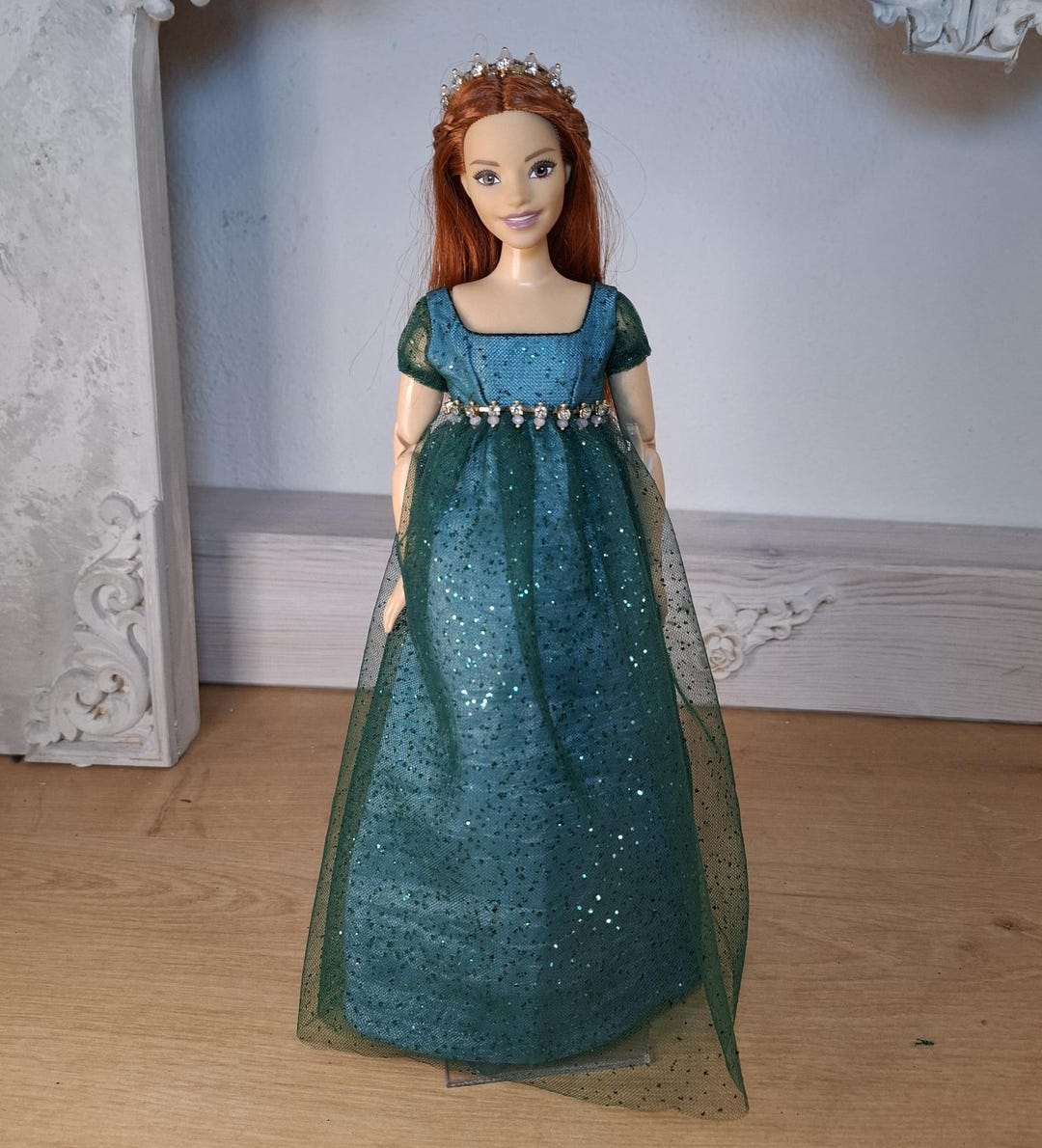 Regency Ball Gown for Curvy and Original Barbie, With Elegant Tiara - Etsy