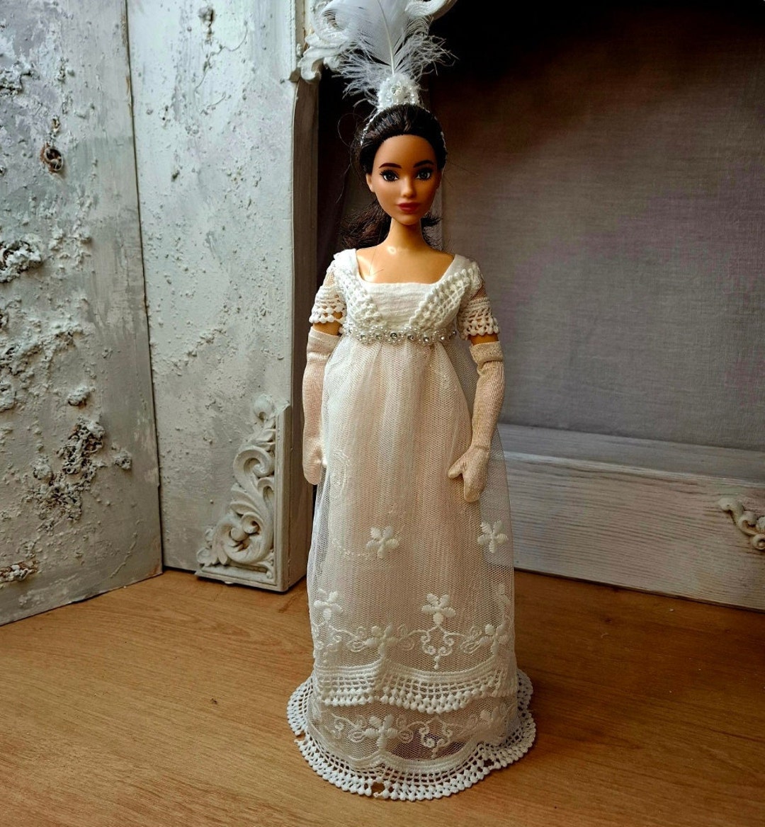 Regency Dress for Curvy and Original Barbie With Elegant Hair ...