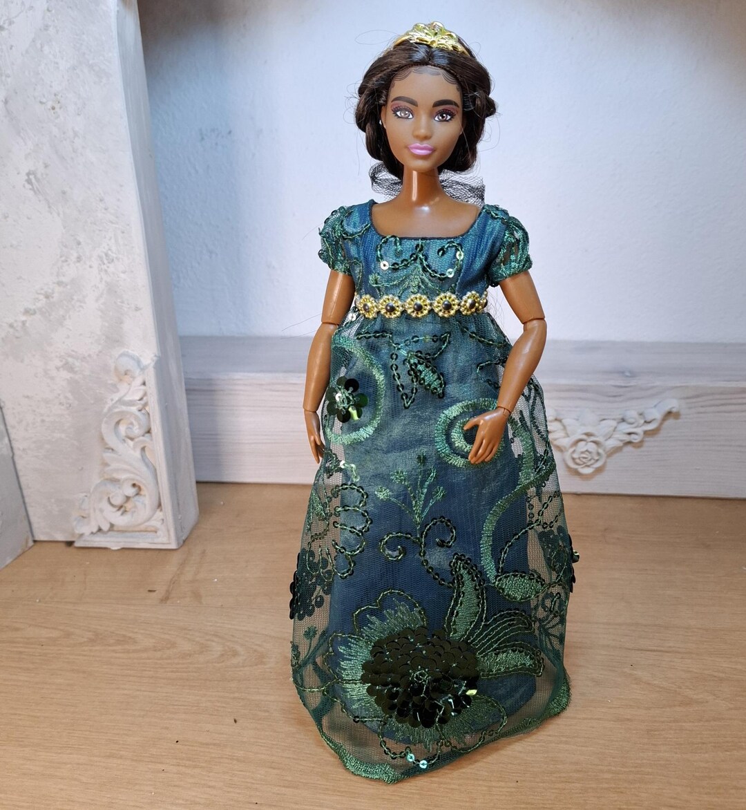 Regency Ball Gown for Curvy and Original Barbie, With Elegant Hair ...