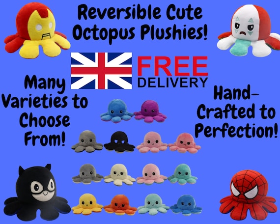 Toys & Games Reversible Cat Plush Double Sided,Moody Happy Flip Toy ...