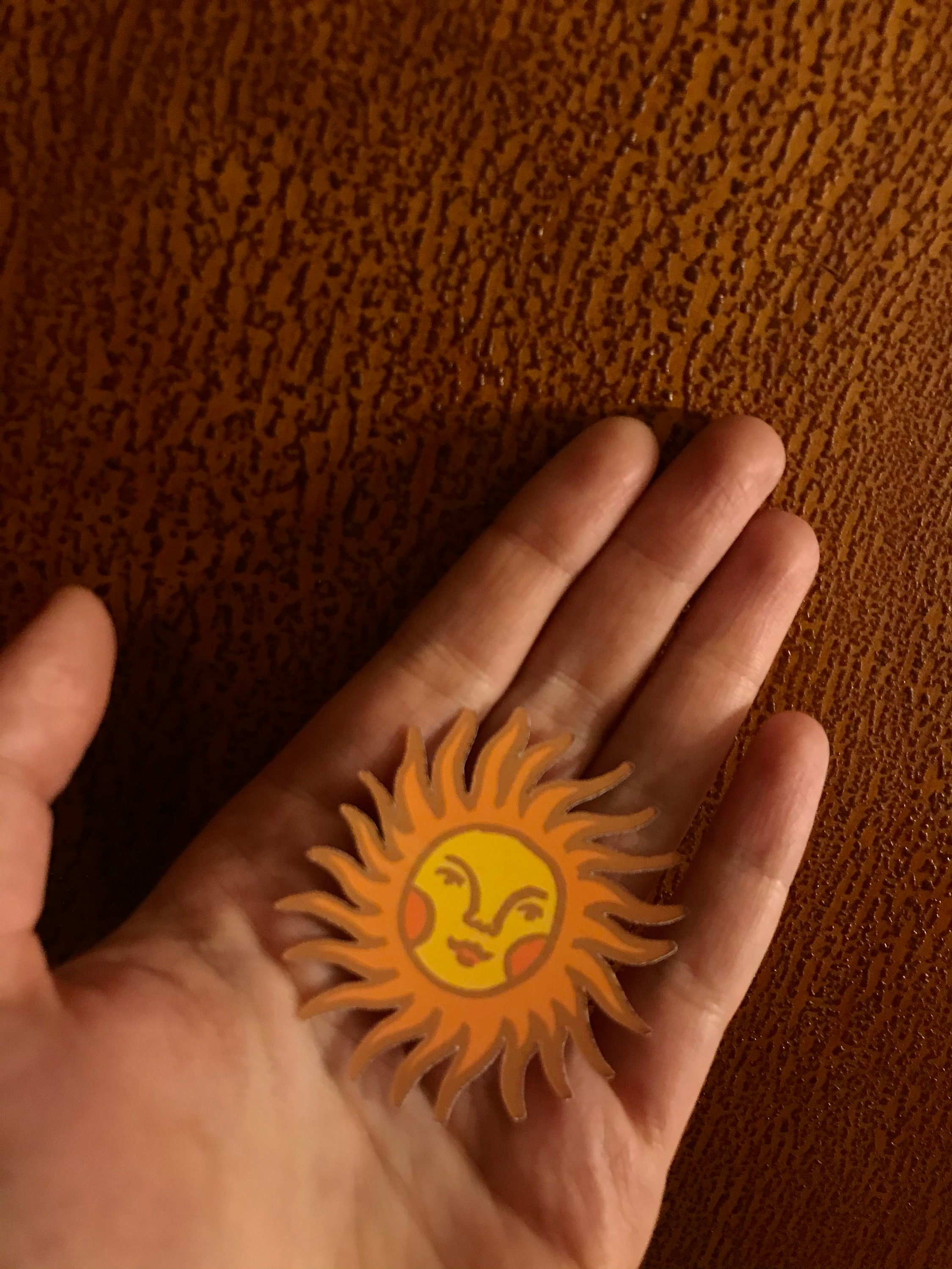 Smiling Sun Sticker Illustrated Sticker Laptop Sticker - Etsy