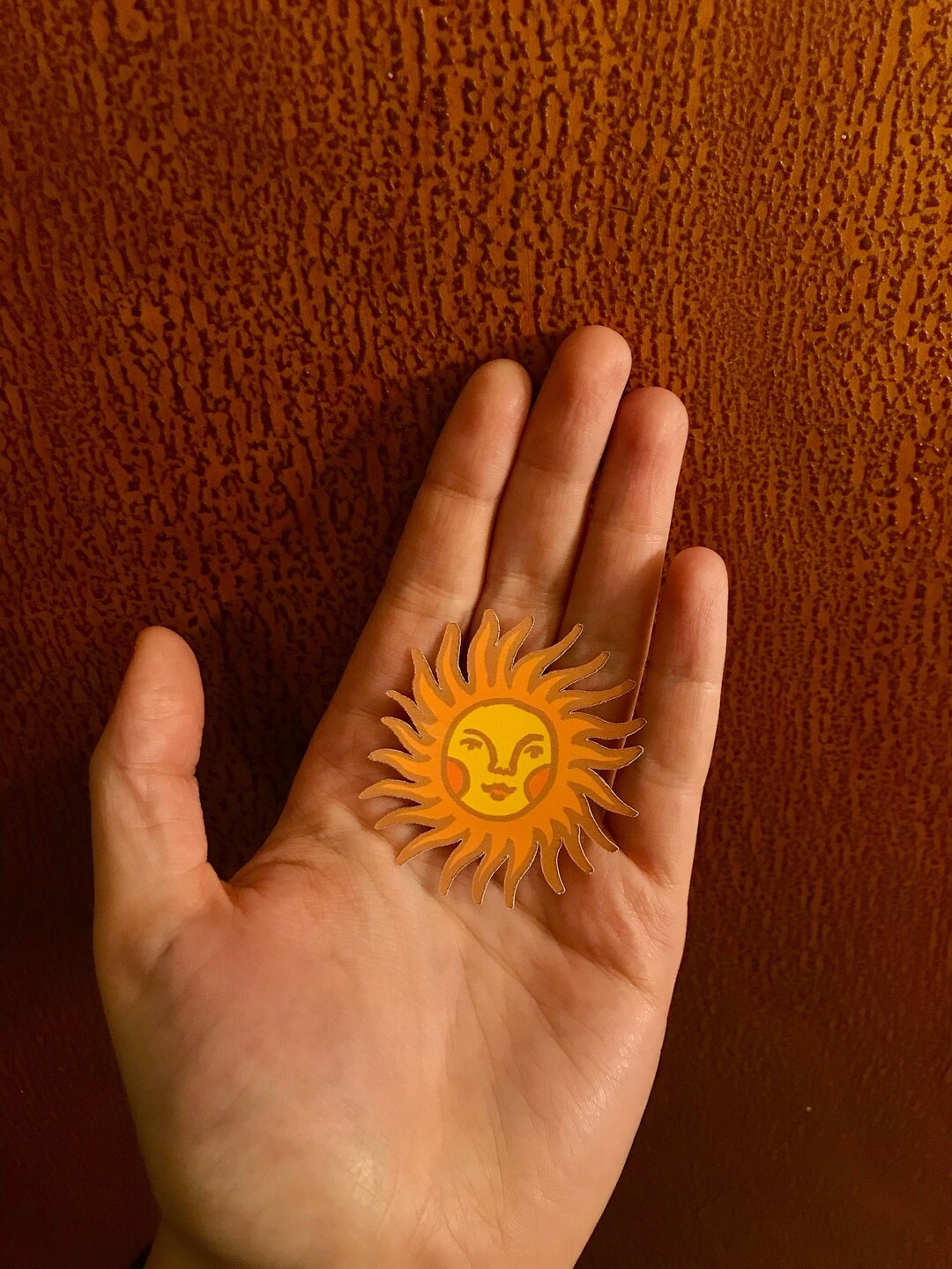 Smiling Sun Sticker, Illustrated Sticker, Laptop Sticker, Water Bottle ...