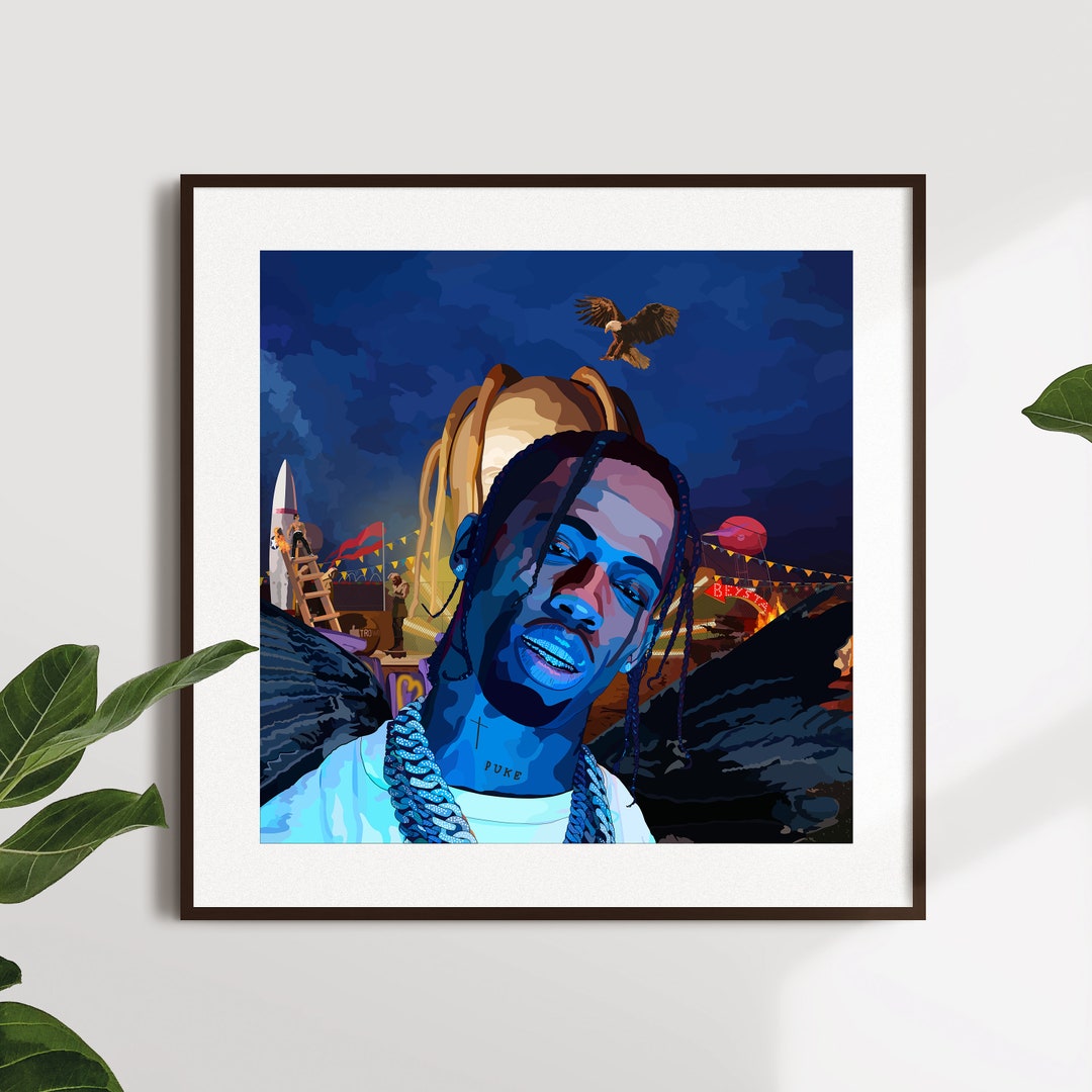 Travis Scott Poster, Music Poster, Travis Scott Print, Travis Scott ...