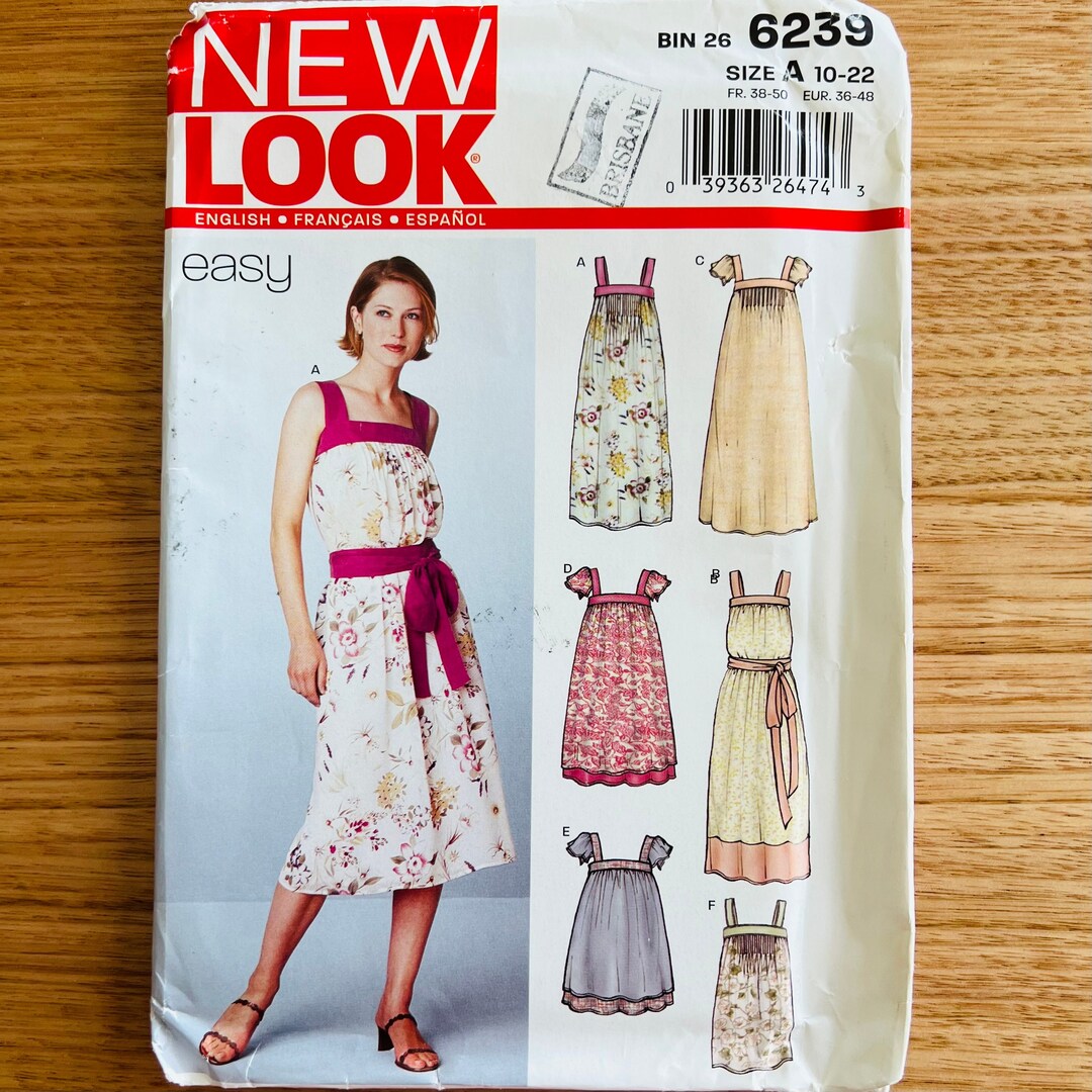 New Look Sewing Pattern 6238 * Dress, Tunic, Top, Belt * Uncut F/F ...