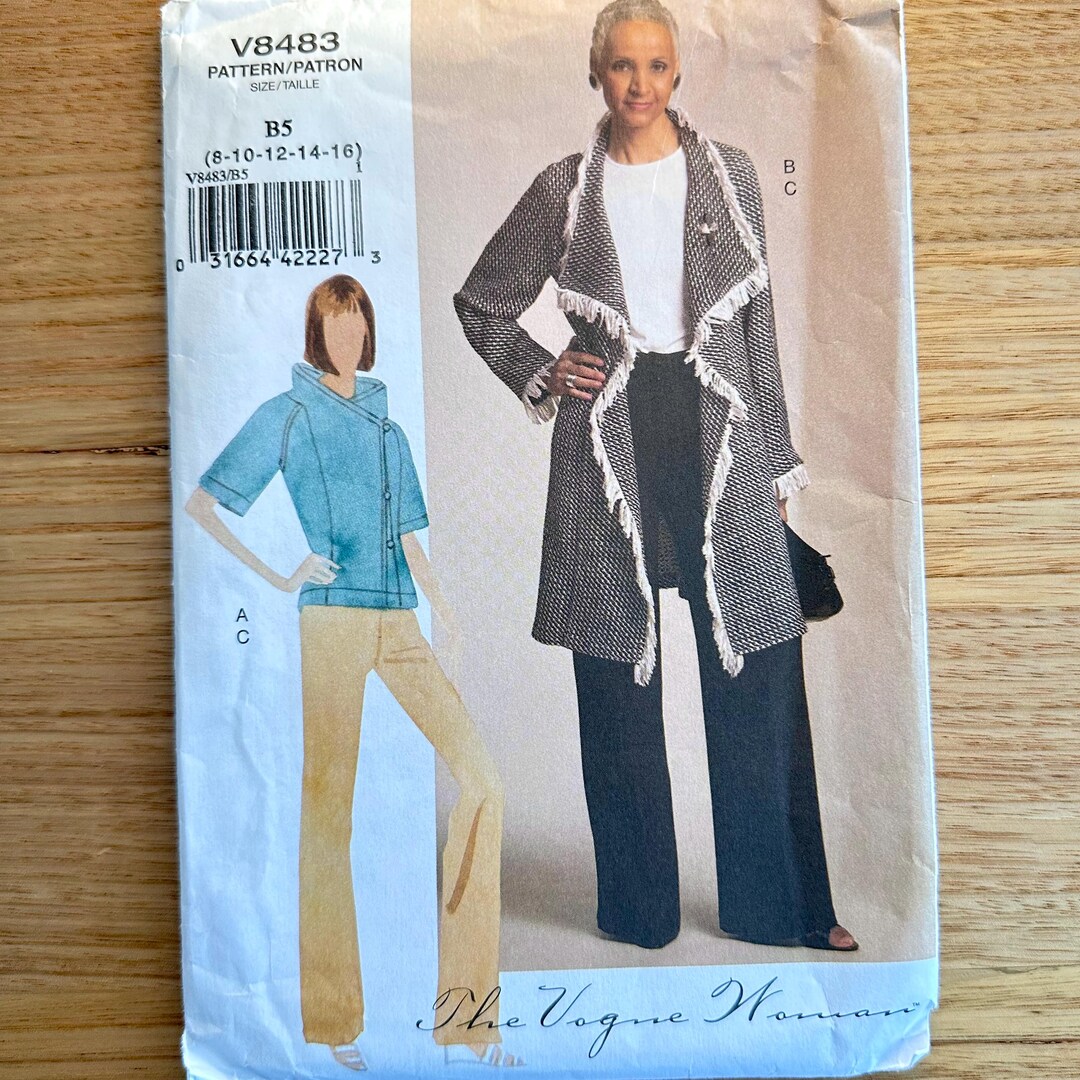 The Vogue Woman Jacket and Pants V8483 Sizes 8 10 12 14 16 Uncut F/F - Etsy