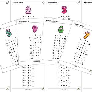 Mathematics Worksheets | 244 Pages | Plus Minus Times Divide | Numbers ...