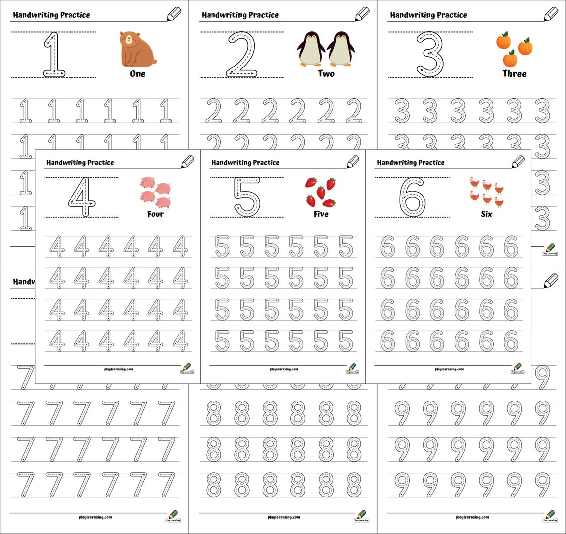 Printable Number Tracing Worksheets 1-20 | Learn to Write Numbers ...