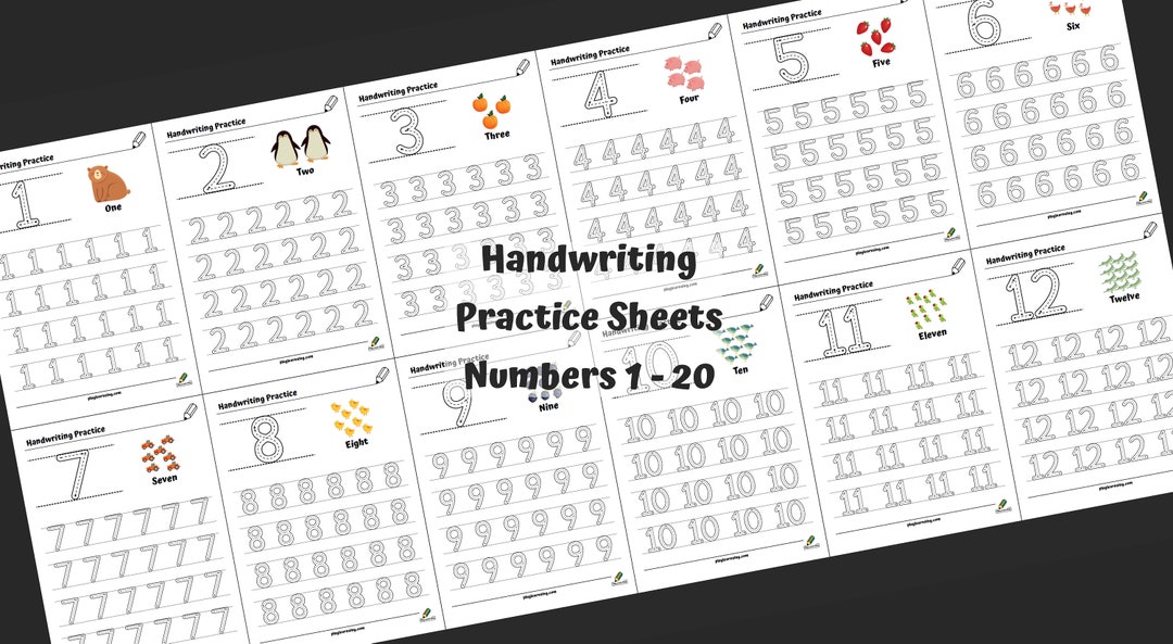 Printable Number Tracing Worksheets 1-20 | Learn to Write Numbers ...