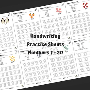 Printable Number Tracing Worksheets 1-20 | Learn to Write Numbers ...