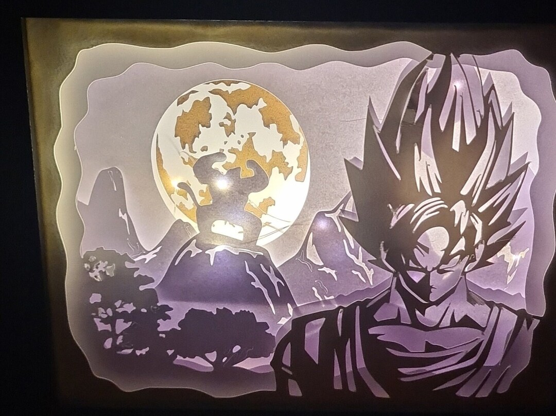 Dragon Ball Z Light Frame Works With 2 AA Batteries 24.5x19.5cm Paper ...