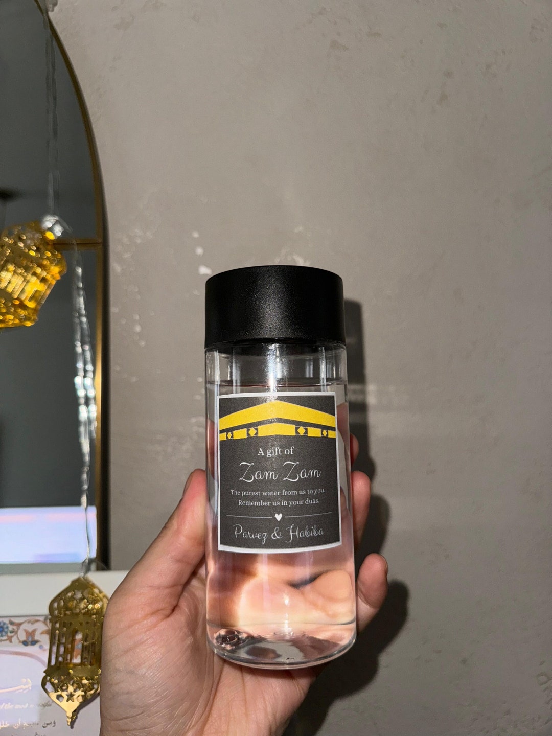 Personalised Zam Zam Water Sticker, Umrah Mubarak Sticker, Hajj Mubarak ...