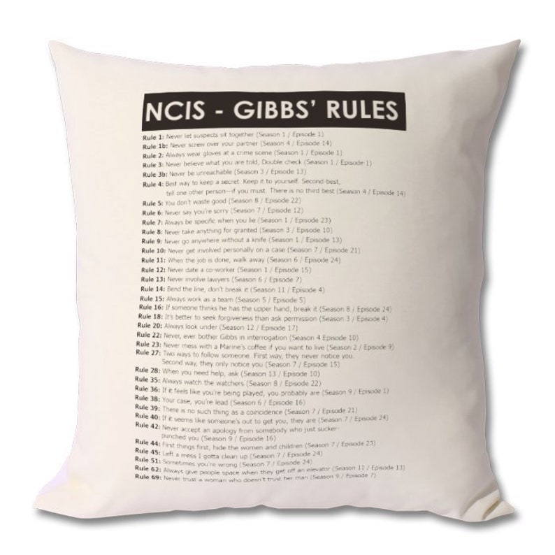 Updated NCIS Gibbs' Rules Full List with Season and Episode Listing ...