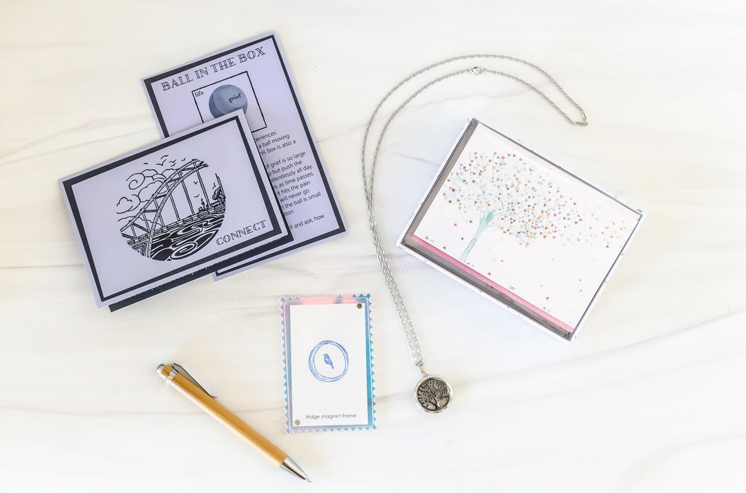 Connect Grief Gift Box Sympathy Care Package & Coping Skills Sending ...