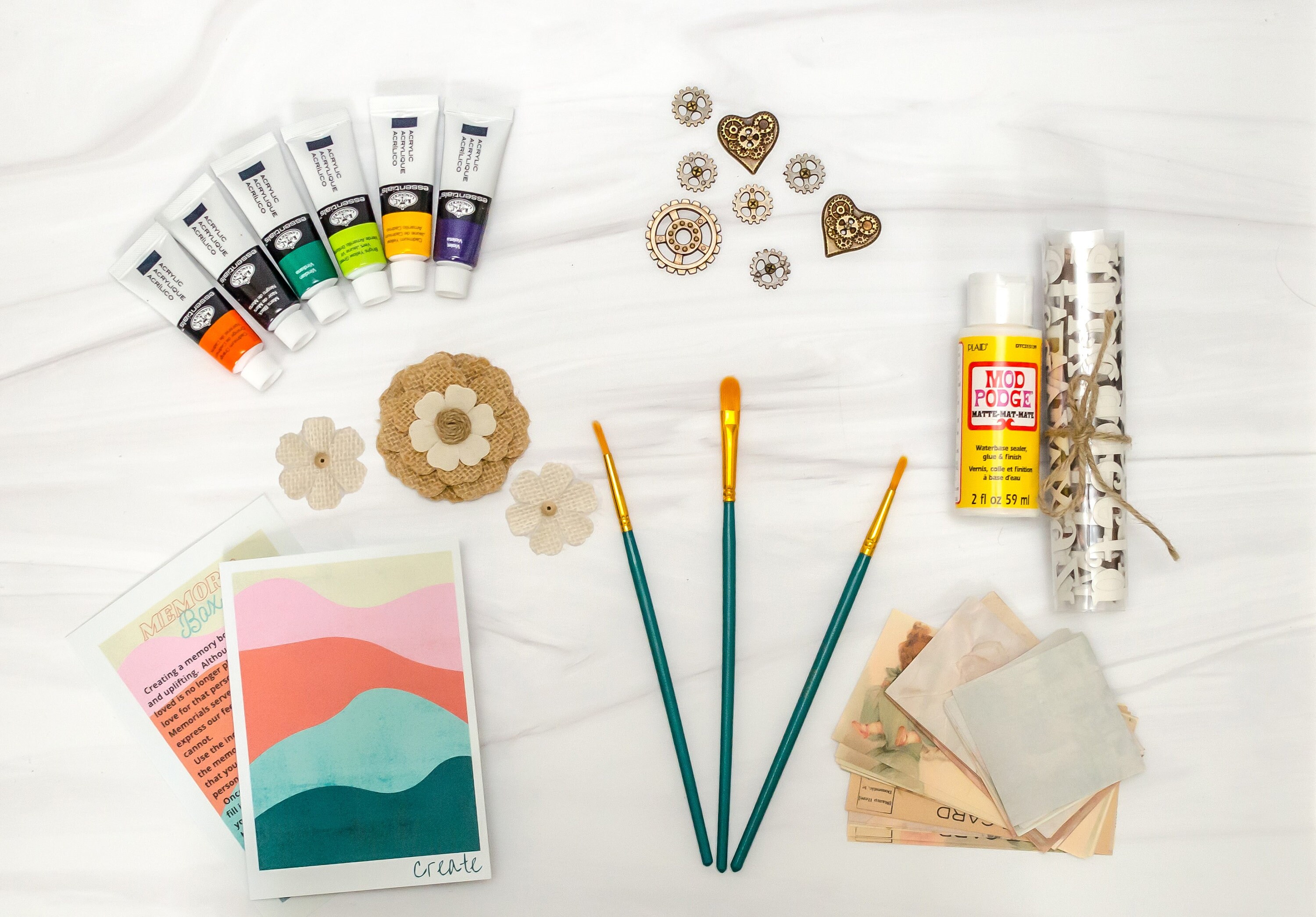 Create Grief Art Gift Box - Sympathy Care Package & Coping Skills ...