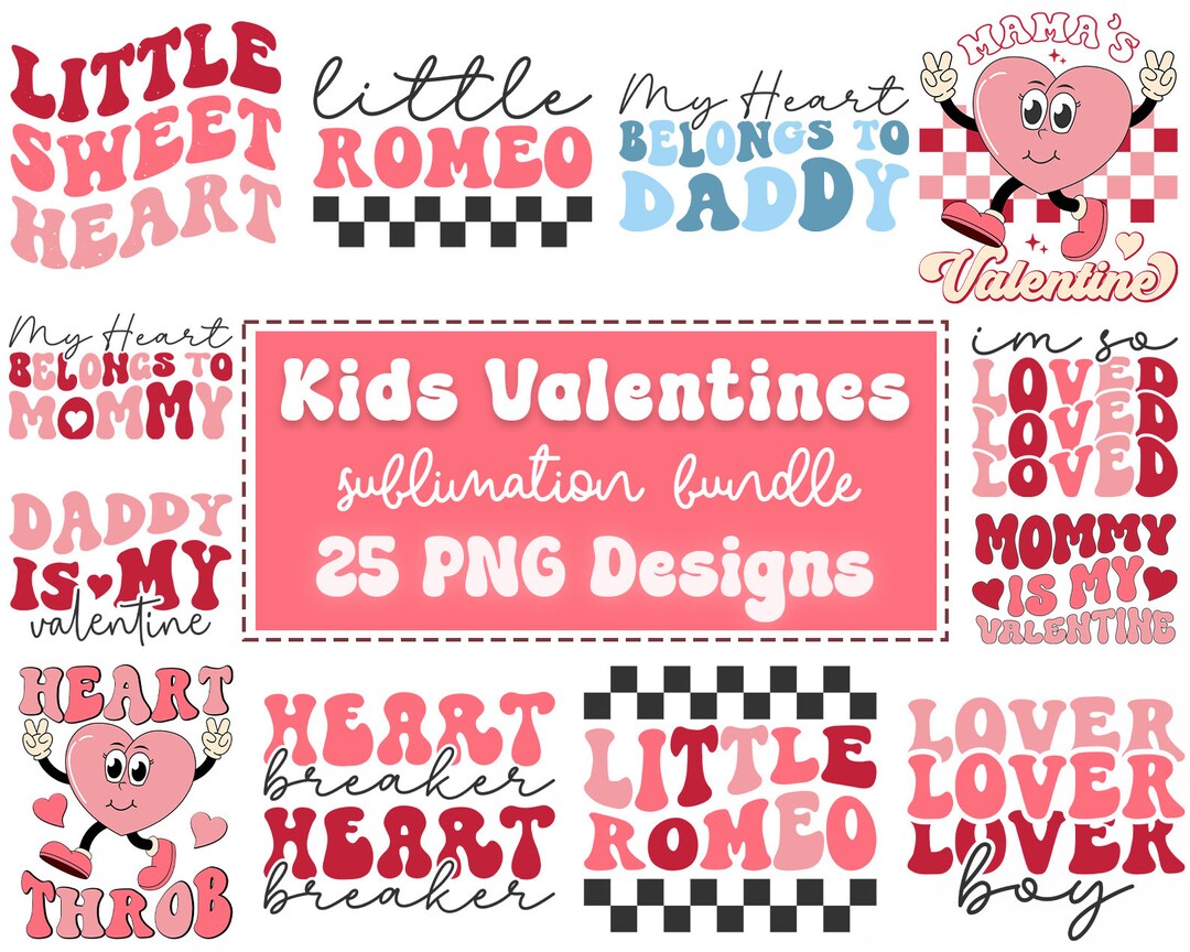 Kids Valentine Png, Kids Valentine Png Bundle, Kids Valentine's Day Svg ...