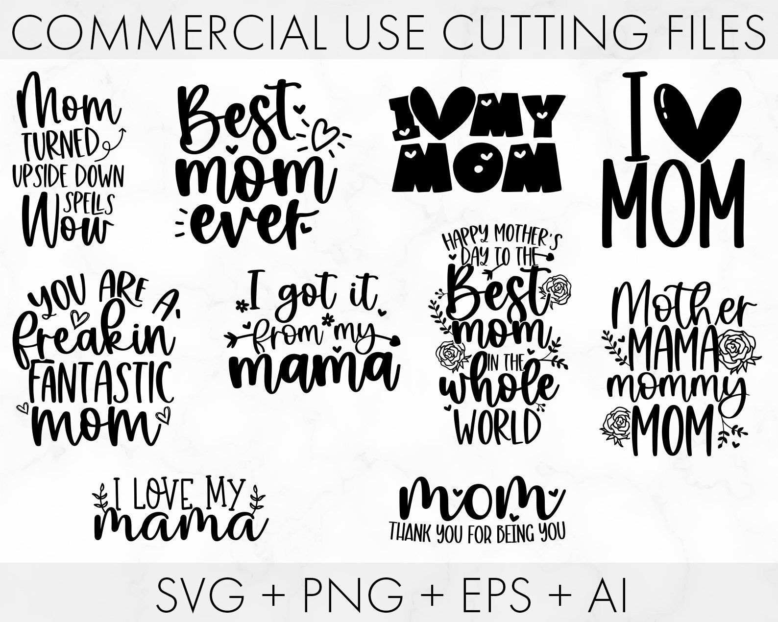 Mothers Day Svg Bundle Mom Life Svg Mama Svg Funny Mom Svg Etsy