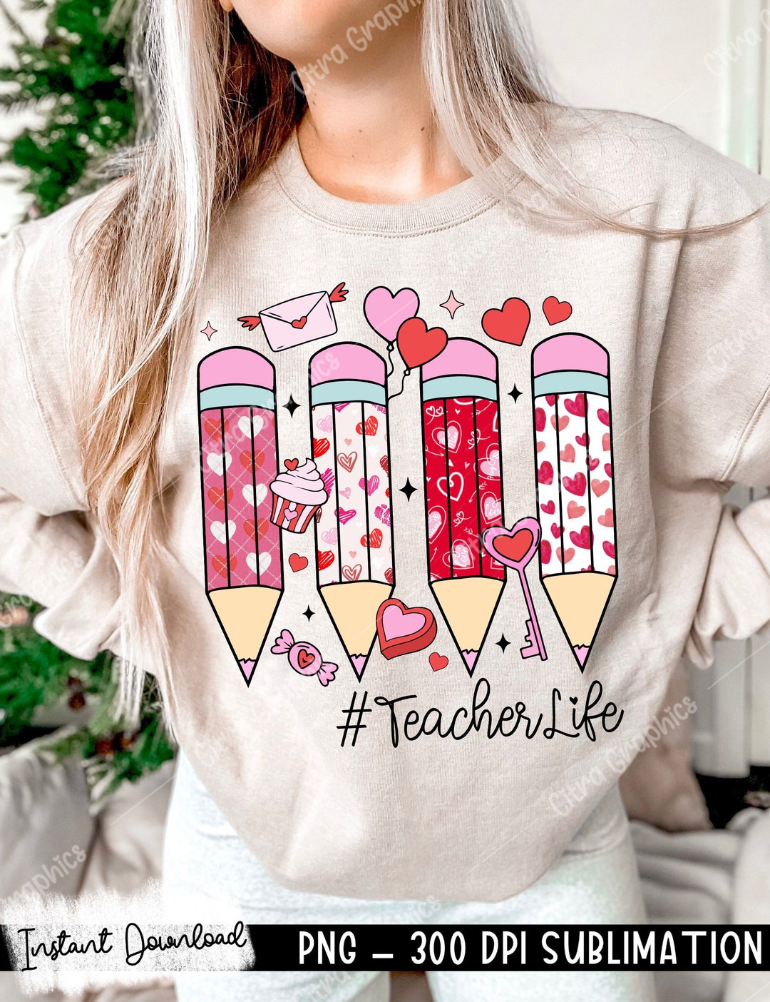 Retro Valentine Pencils Png, Teacher Valentine Png, Funny Heart Pencil ...