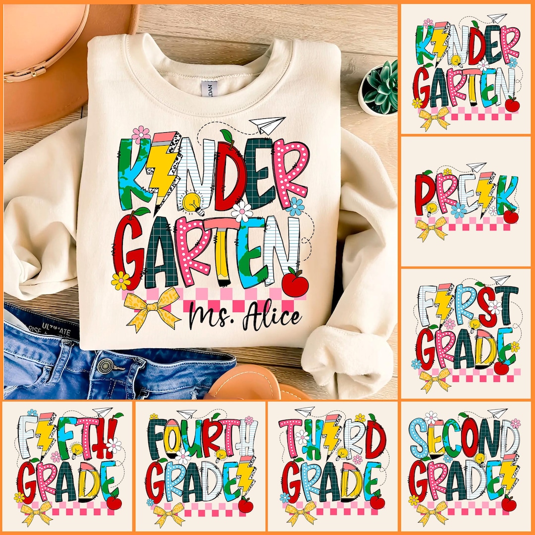 Back to School Bundle Teacher Png, Kindergarten Png, Back to School ...