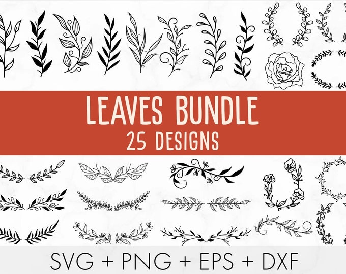 Leaves Bundle Svg Leaves Set Svg Leaves Set Png Leaf Svg File Leaves ...