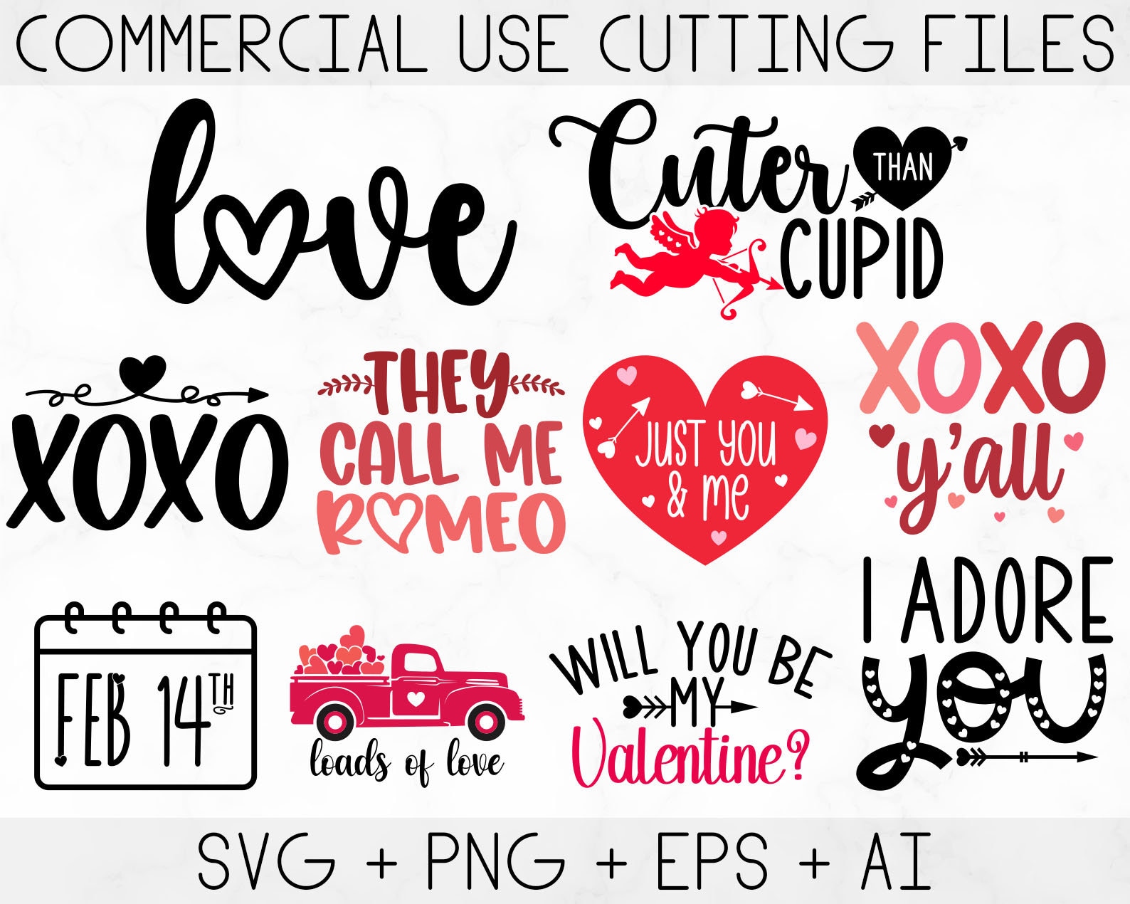 Valentines Svg Bundle Valentines Day Svg Happy Valentine - Etsy