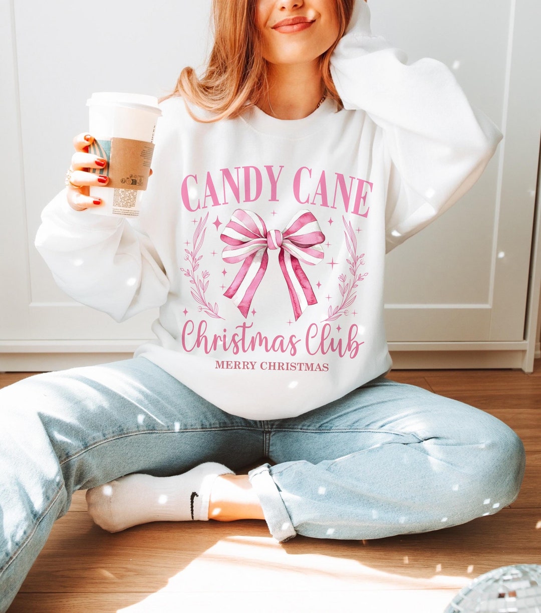 Pink Candy Cane Christmas Club Png, Christmas Season Png, Funny ...