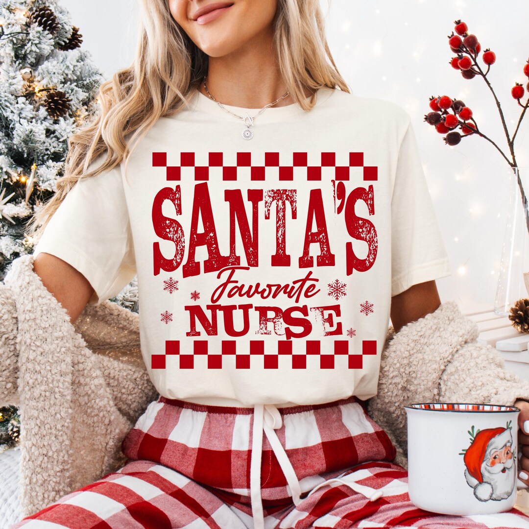 Santa's Favorite Nurse SVG PNG, Christmas Nurse Svg Png, Merry Nurse ...