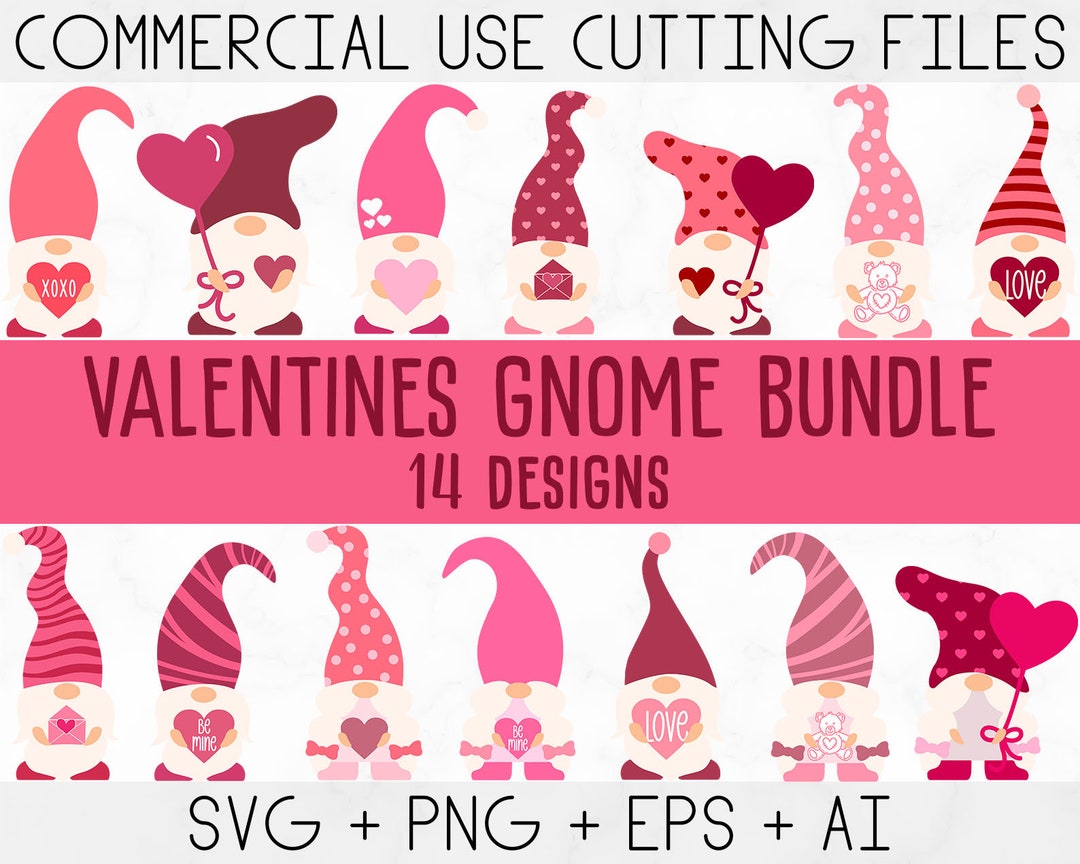 Valentine Day Svg Bundle, Valentine Gnome Svg, Gnomes Svg, Love Svg ...