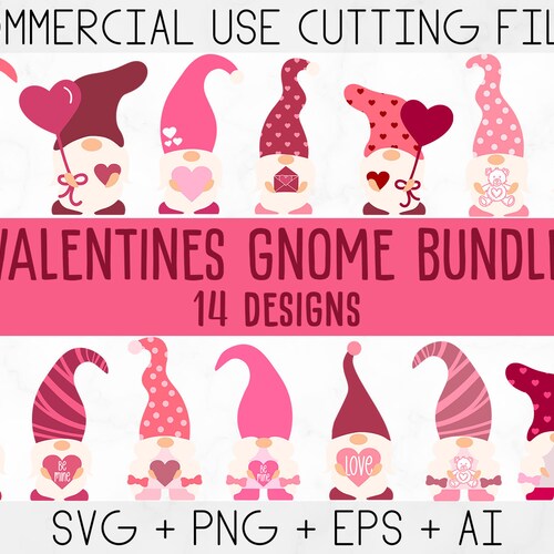 Valentine Gnomes Svg Bundle Gnomes Svg Cut File Heart Svg - Etsy