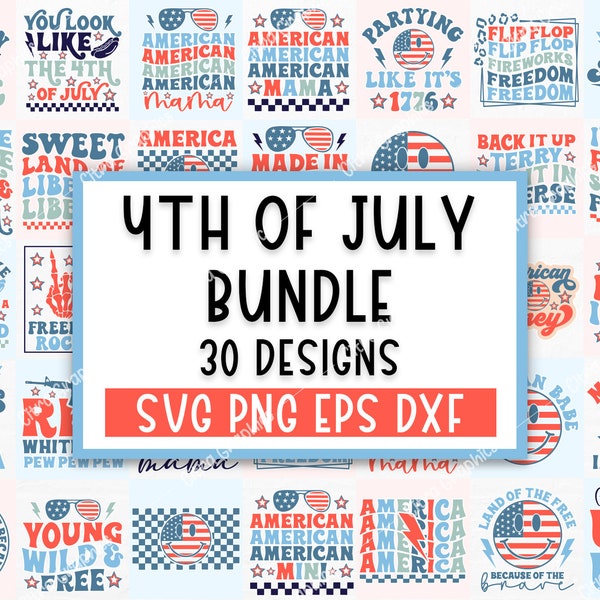 Retro 4th of July Svg - Etsy