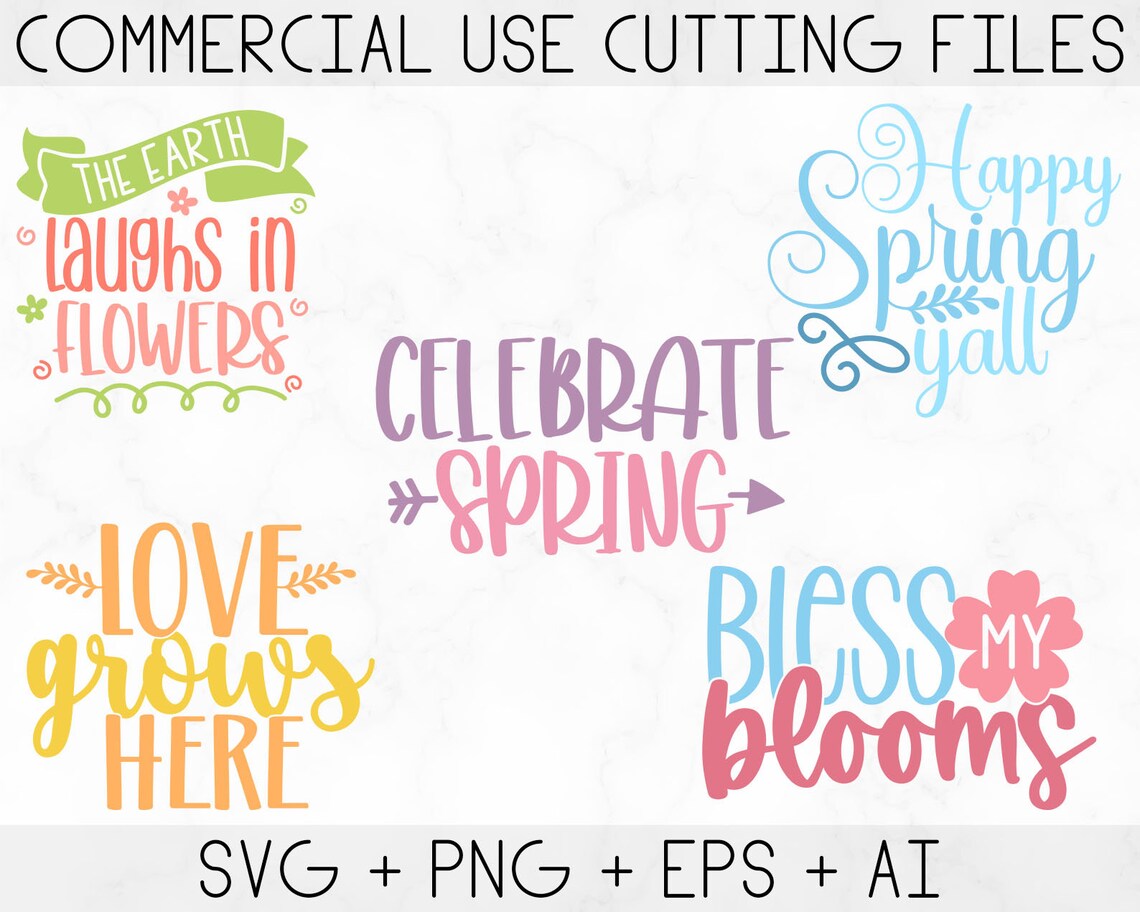 Spring Svg Bundle Easter Svg Welcome Spring Svg Flower Svg - Etsy