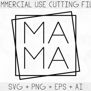 Mama Svg Mom Svg Mom Life Svg Mama Square Svg Mama Shirt - Etsy