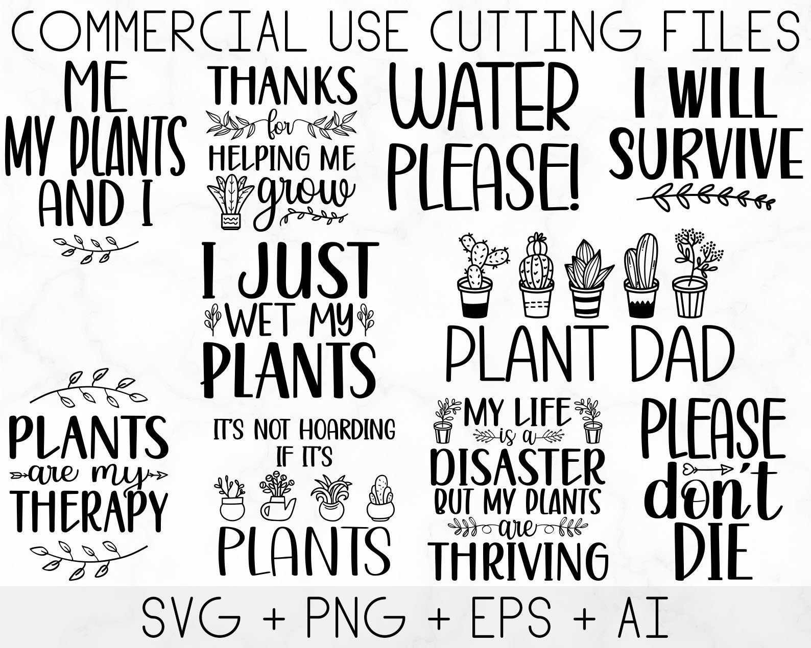 Plant Lover SVG Bundle Plant Svg Plant Quotes Svg - Etsy