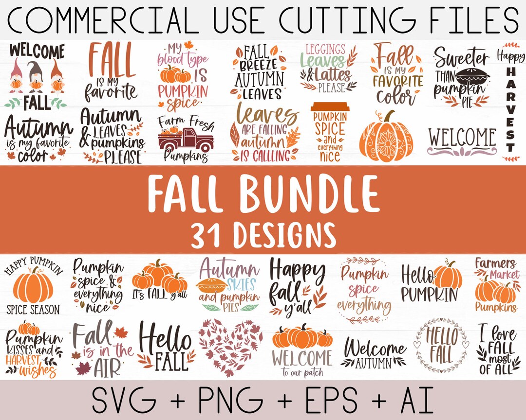 Fall SVG, Fall SVG Bundle, Autumn Svg, Thanksgiving Svg, Fall Svg ...