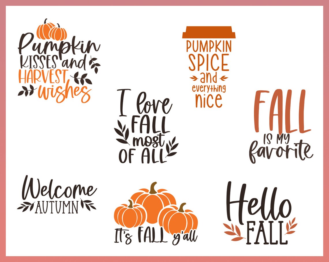 Fall SVG Fall SVG Bundle Autumn Svg Thanksgiving Svg Fall | Etsy