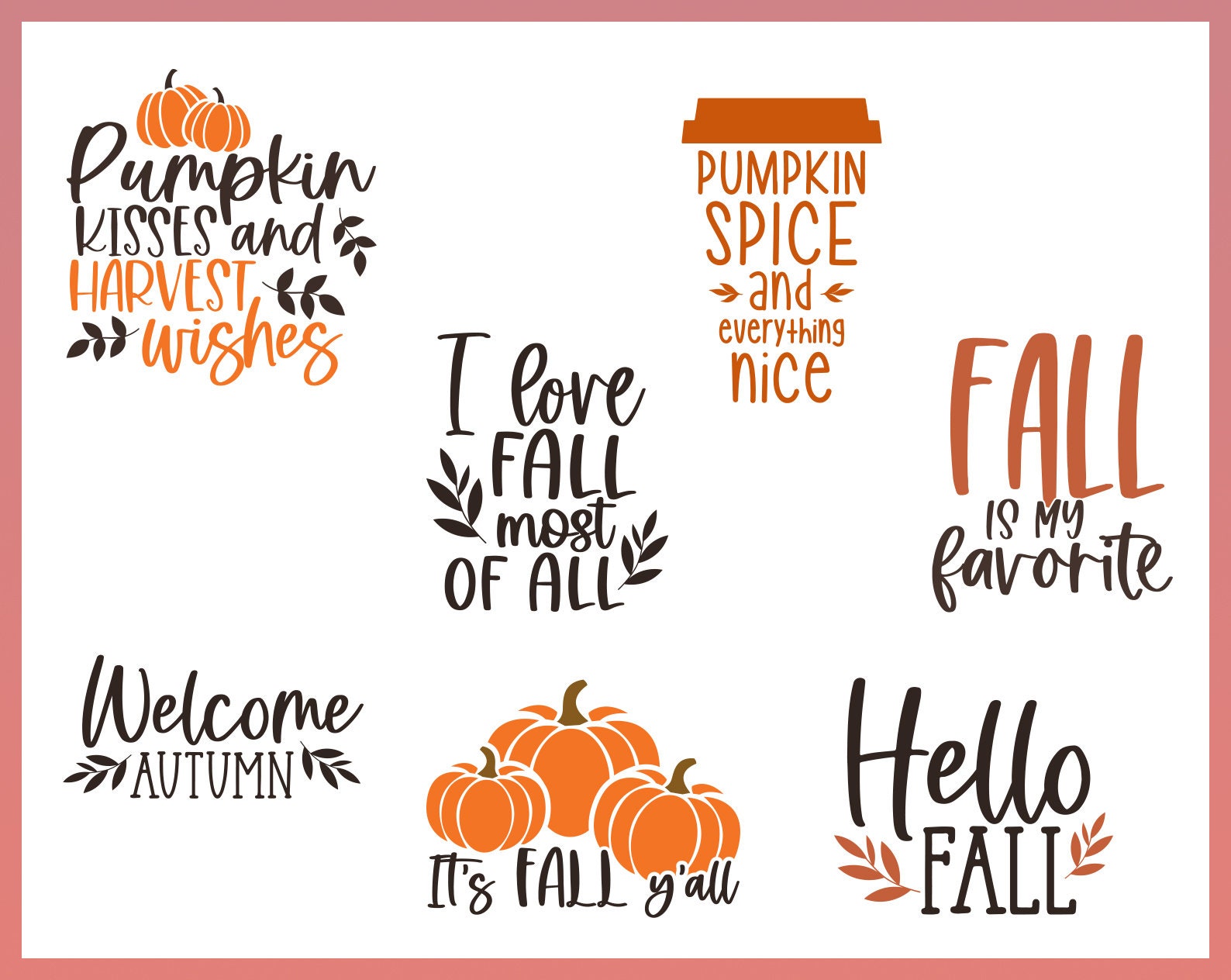 Fall SVG Fall SVG Bundle Autumn Svg Thanksgiving Svg Fall | Etsy