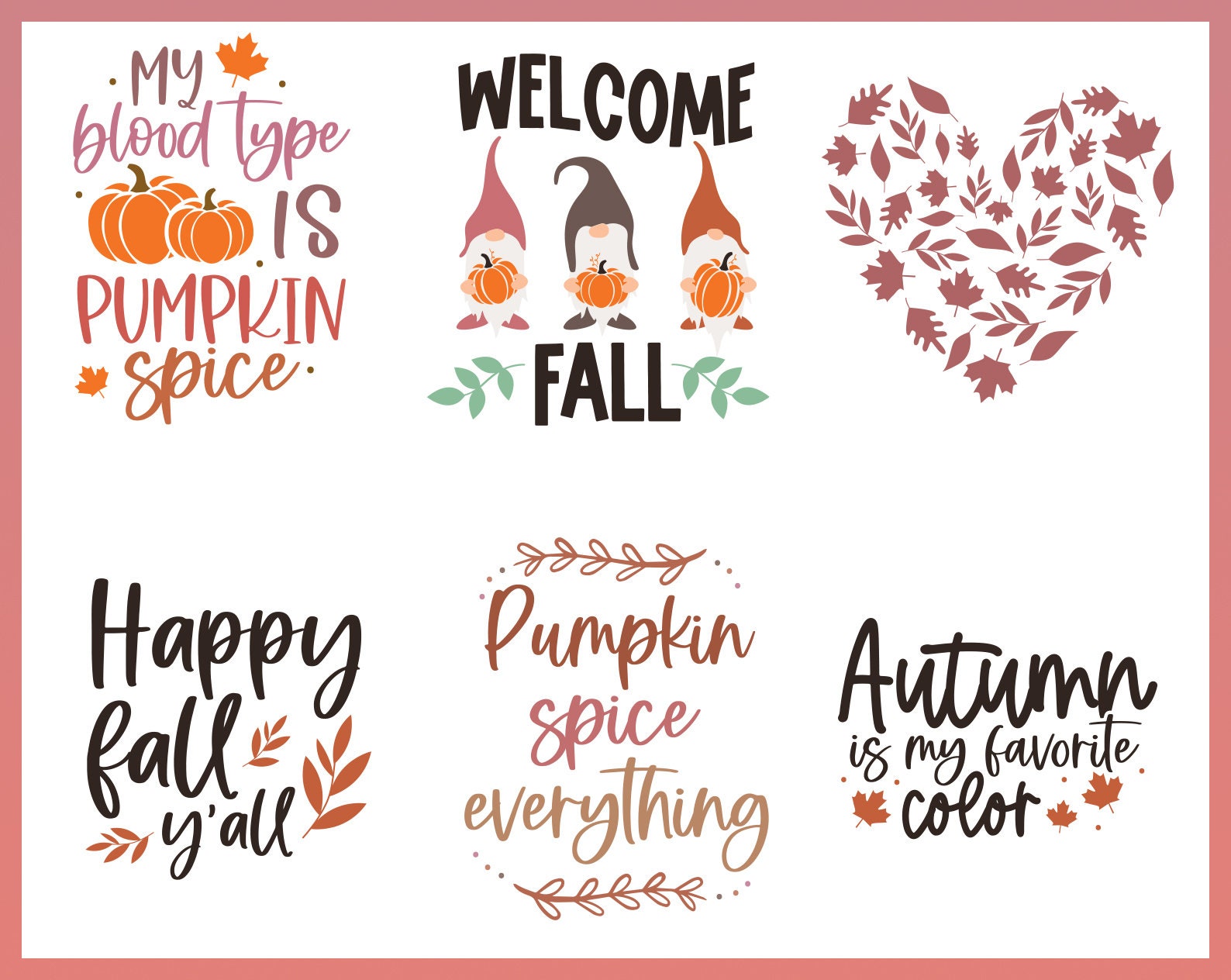Fall SVG Fall SVG Bundle Autumn Svg Thanksgiving Svg Fall | Etsy