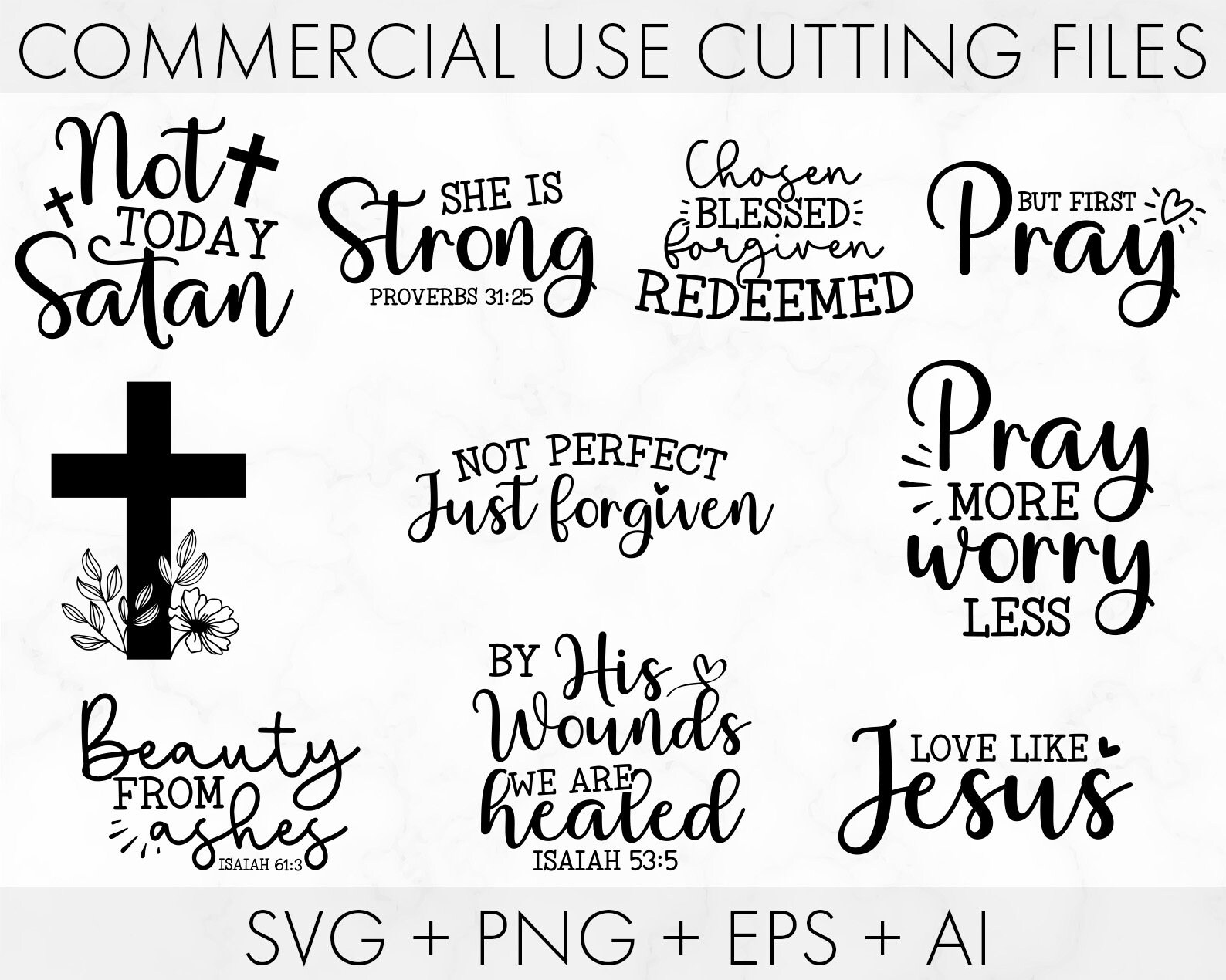 Christian Bundle SVG Faith Bundle SVG God Svg Jesus Svg - Etsy